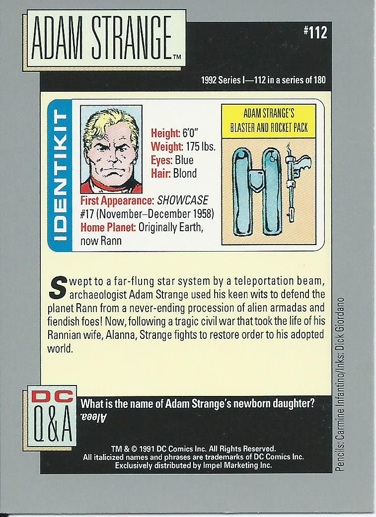 Adam Strange DC Comics 1991 #112 Heroes From Beyond – CONKERVE